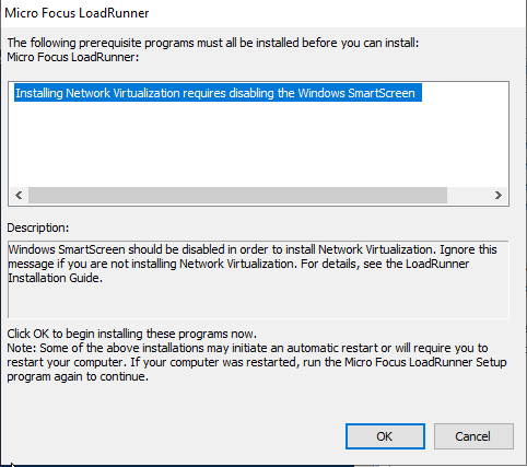 LRE Silent Install Fails at Windows Smart Screen Notification When Using Network Virtualization ...
